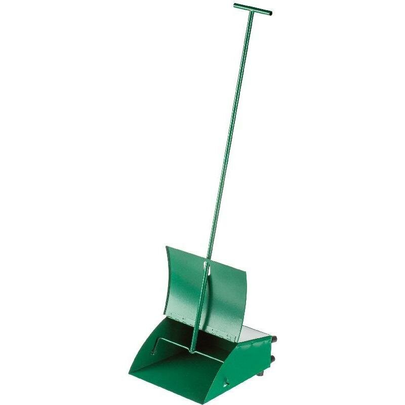 Совок MopExpert металлический с крышкой зелёный