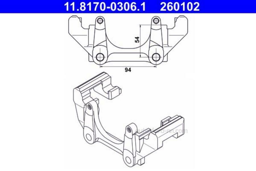 ATE 11817003061 Скоба суппорта Audi 100 A4 A6 VW Passat Skoda
