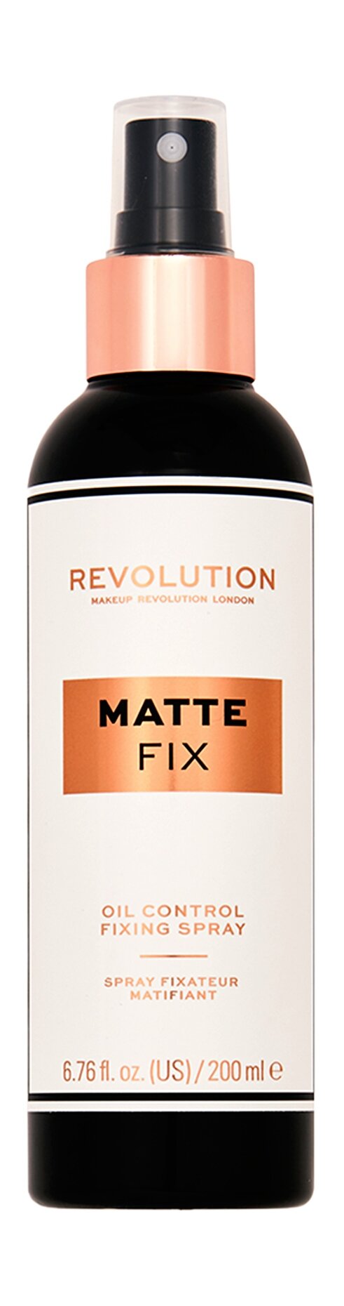 REVOLUTION MAKEUP Спрей для фиксации макияжа Matte Fix Oil Control Fixing Spray, 200 мл