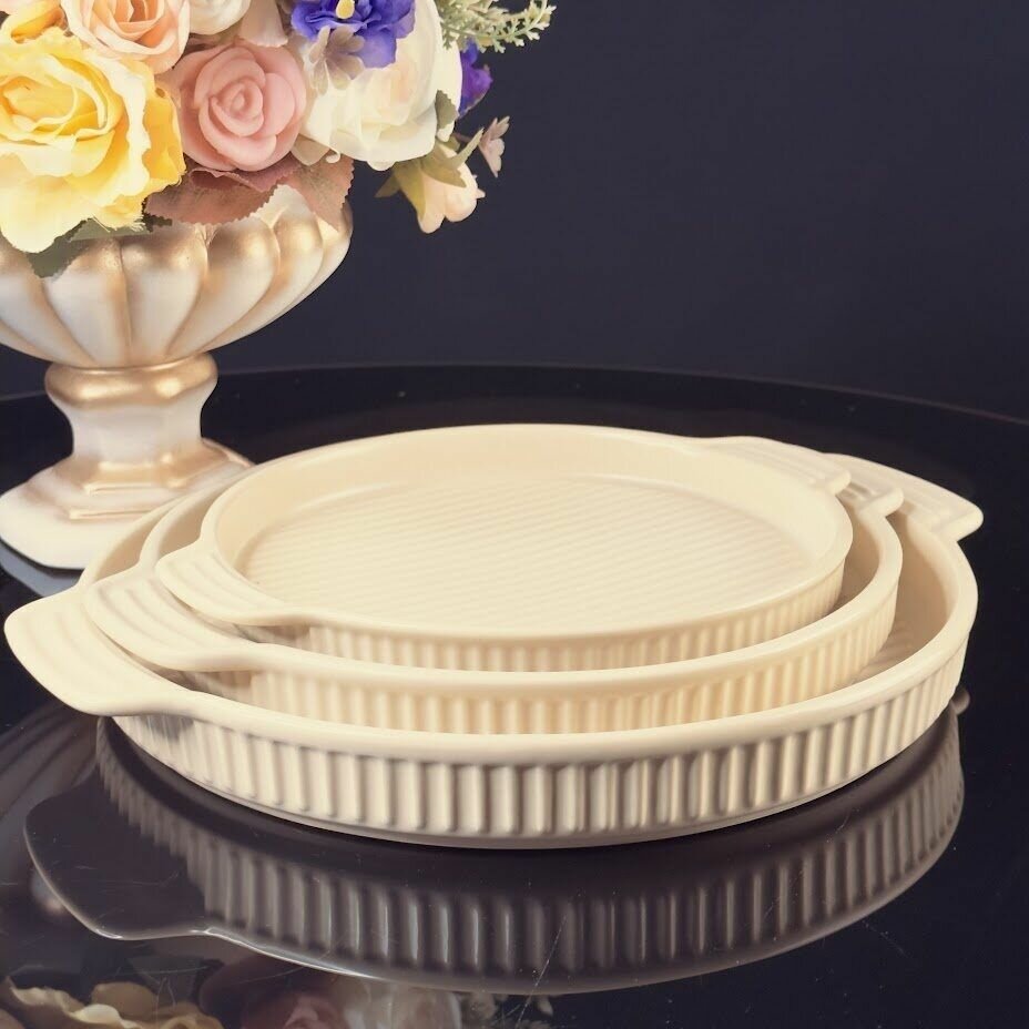 Круглое блюдо для запекания Lenardi 21.5см, фарфор