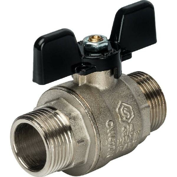 Кран шаровой STOUT полнопроходной, НР/НР, ручка бабочка 3/4 SVB-0006-000020