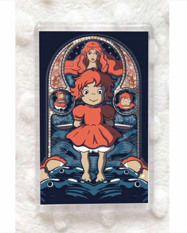 Магнит акриловый Рыбка Поньо на Утёсе №4