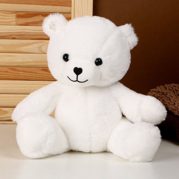 Мягкая игрушка Медведь, 25 см, белая