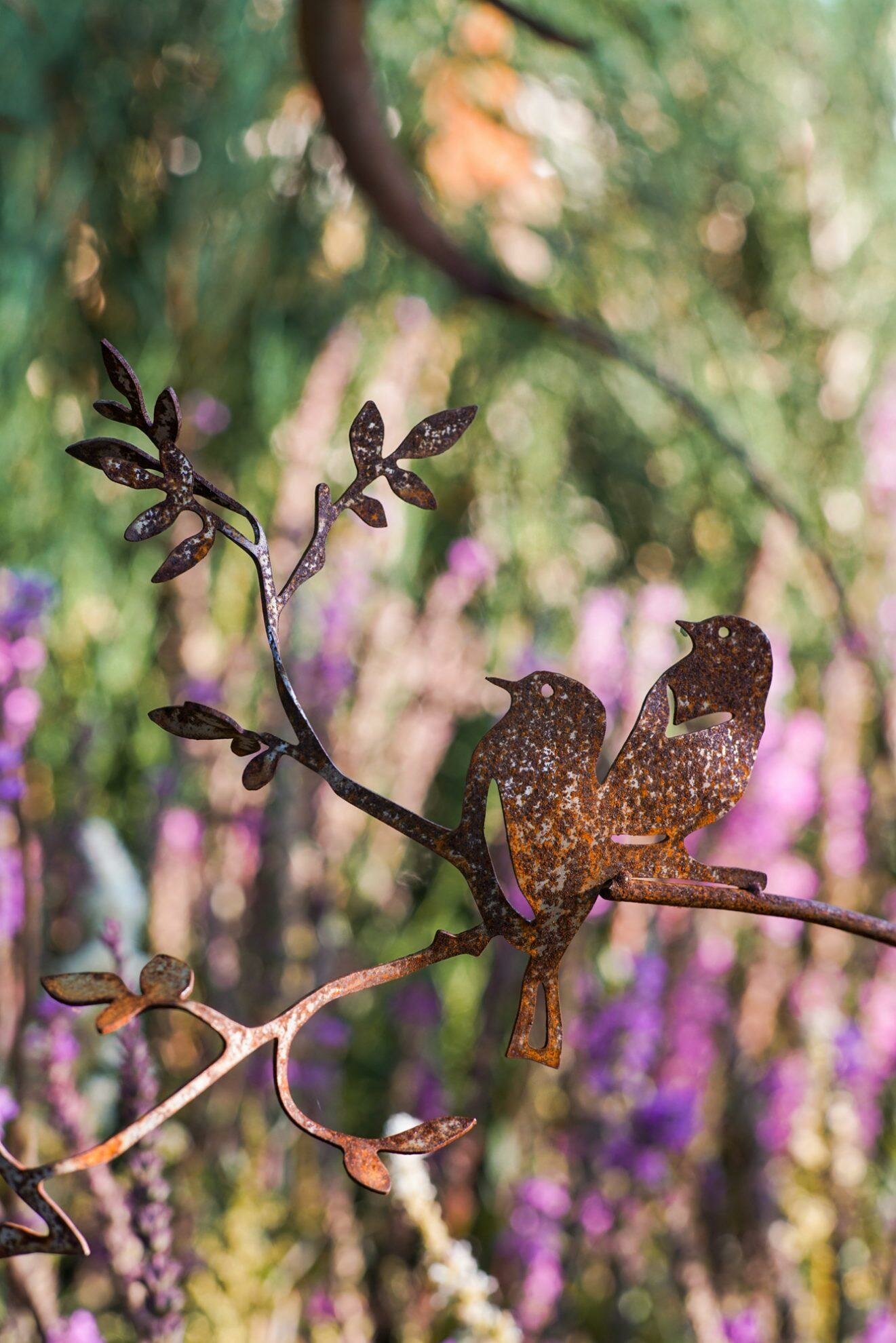 Стик для сада "Птички на ветке", услышите щебет птиц даже ночью