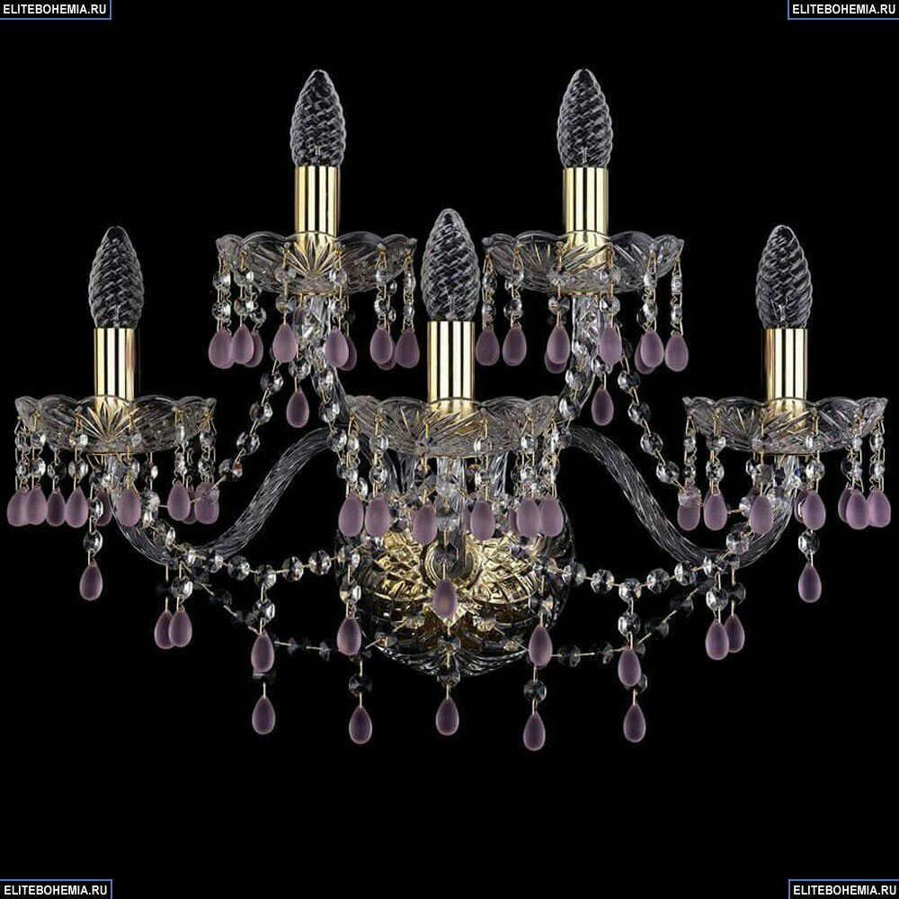 1410B/3+2/195/XL/G/V7010 Хрустальное бра Bohemia Ivele Crystal