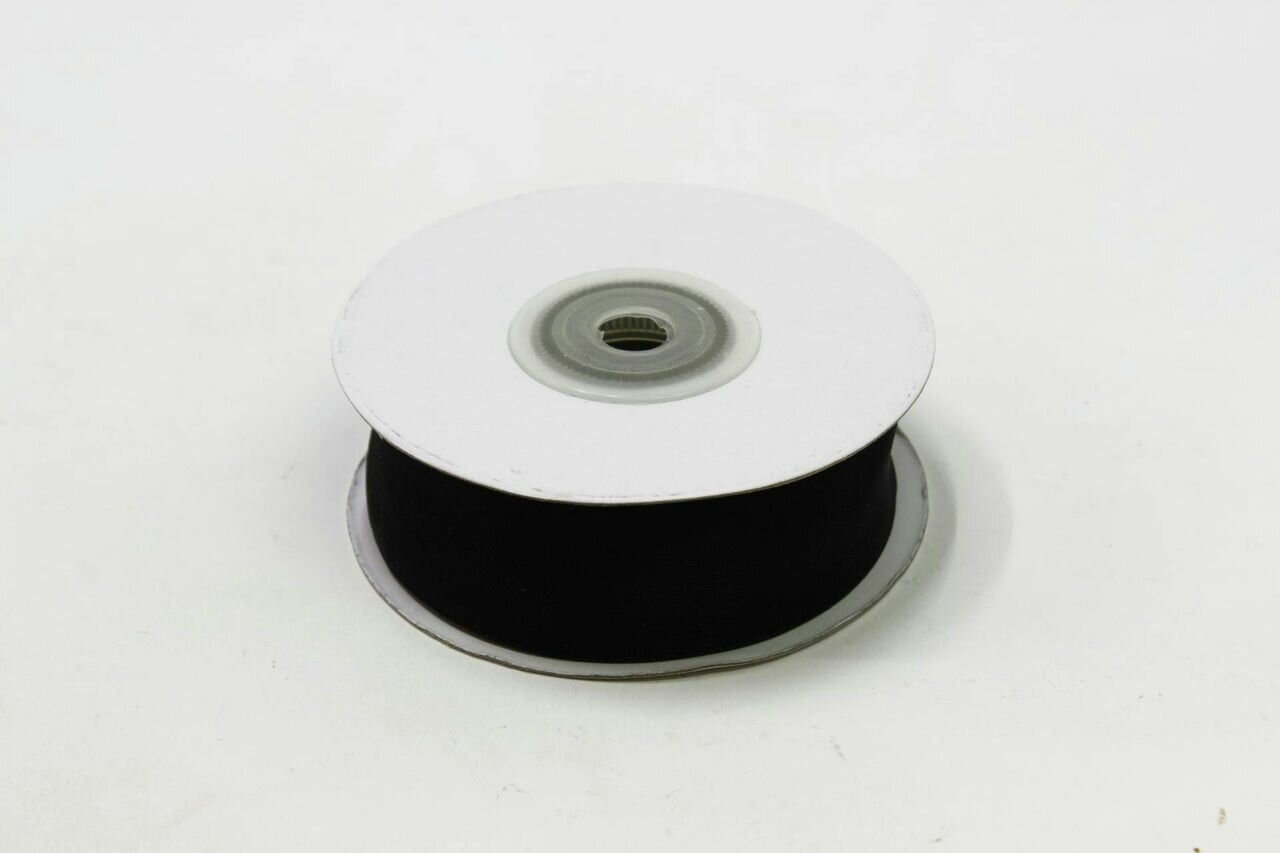 Лента органза декор черный 25мм * 10м