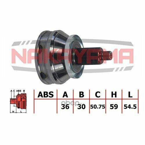 ШРУС внешн. к-кт AUDI A2 00-05, A3 96-03, SEAT AROSA 97-04, CORDOBA 02-, IBIZA IV 02-, SKODA FABIA 9 Nakayama NJ131NY