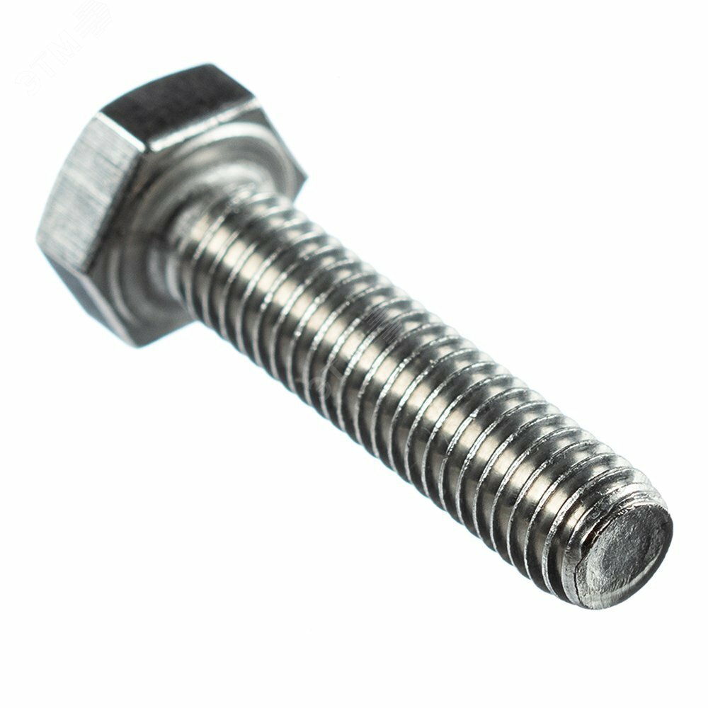 Болт DIN 933 М8х100 полная резьба шестигранная голова класс прочности 5.8 покрытие цинк Крепдил