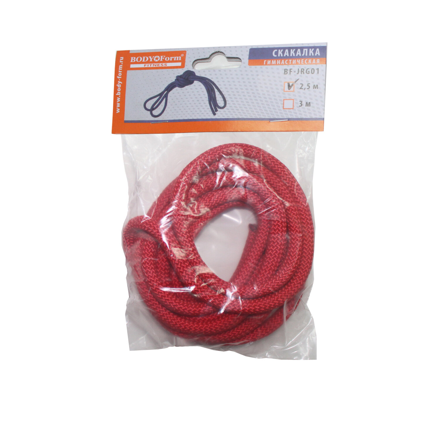 Скакалка гимнастическая Bf-sk01 (bf-jrg01) 2.5м, 150гр (красный)