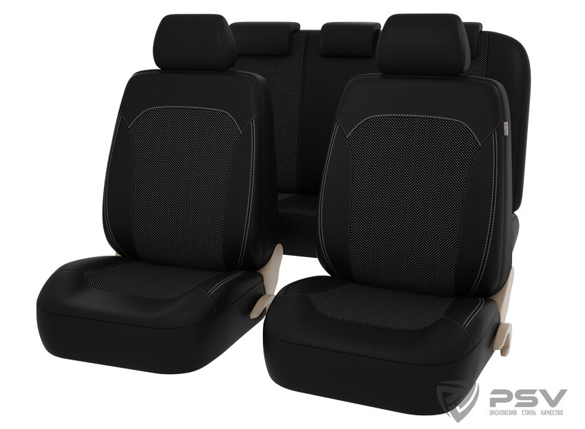 Чехлы PSV Talisman Next экокожа/жаккард черно-белые L ХИТ продаж