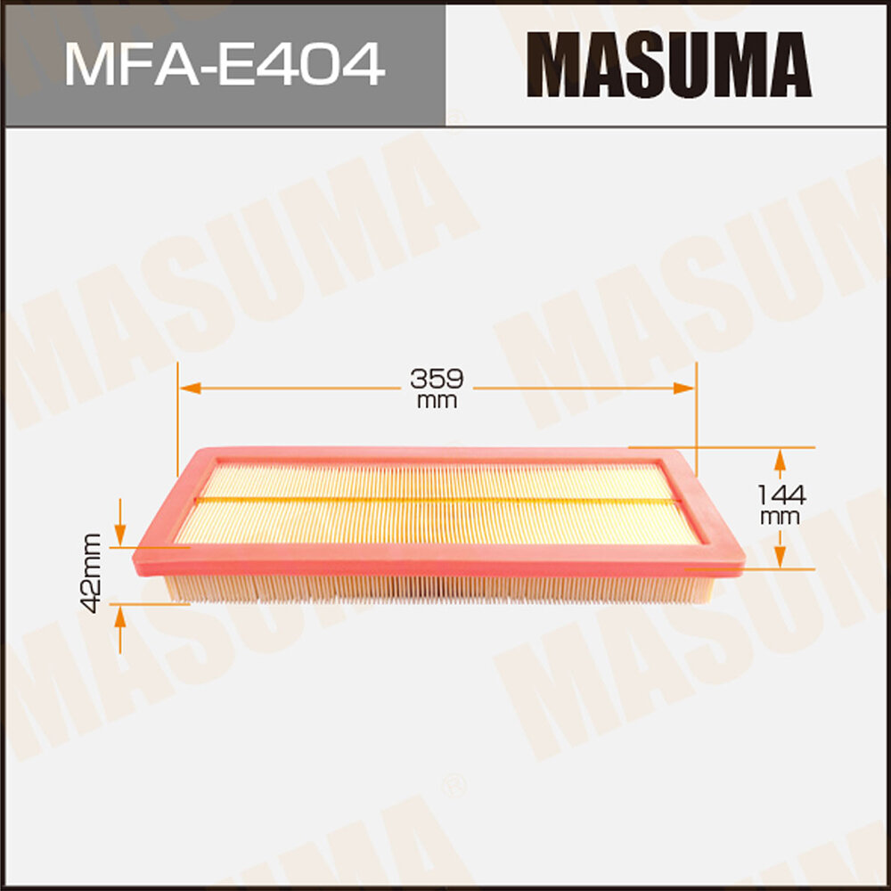 Фильтр воздушный Peugeot 207 06-, 308 07-, 408 12-; Citroen C4 08-10 (двс 1.6 16V Turbo THP) Masuma