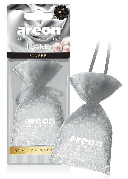 Ароматизатор на зеркало Areon Pearls Lux Silver серебро