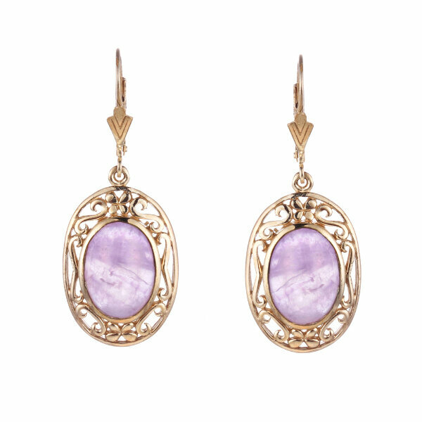 Серьги, серебро, 925 проба, аметист