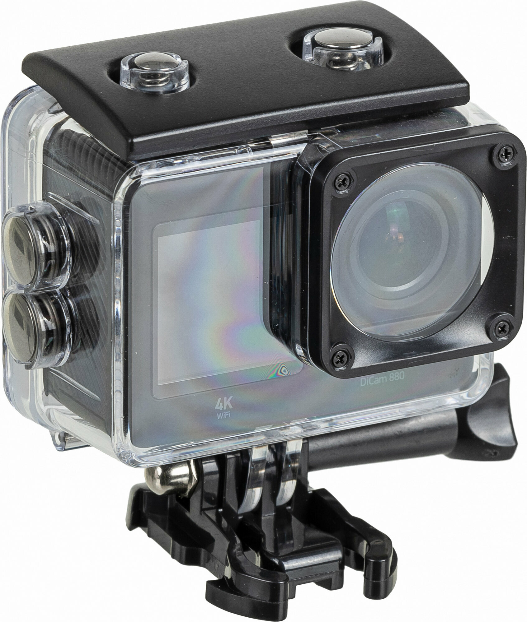 Экшн-камера Digma DiCam 880 (внешний микрофон/пульт ДУ), 4K, WiFi, черный [dc880]