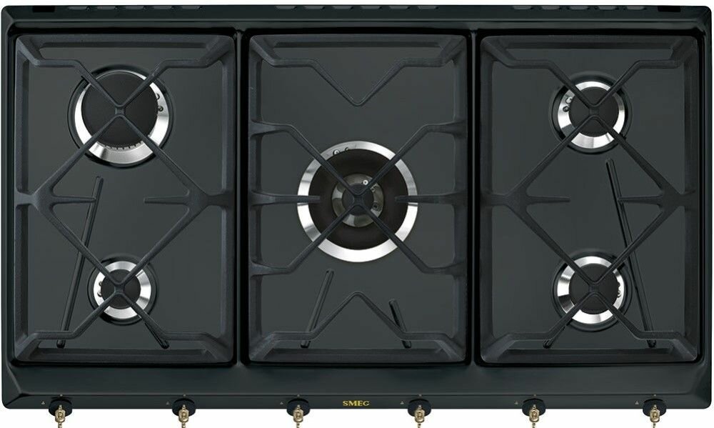 Встраиваемая газовая панель SMEG SRV896AOGH, официальная гарантия