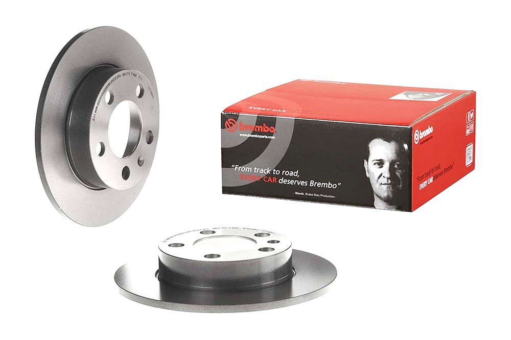 BREMBO 08.7165.11 (08716511 / 08716514 / 0871651X) диск тормозной задн audi: a3 96-03, tt 98-06, seat: Cordoba (Кордоба) (Комплект 2 штуки)