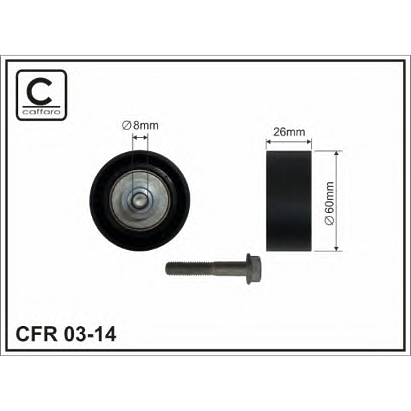 CAFFARO 03-14 (575147 / 575184 / 575191) ролик натяж-ля ремня