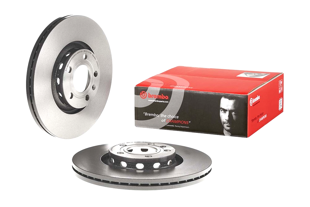 BREMBO 09.8690.11 (09869011 / 1205780 / 1228942) диск тормозной передн. с уф покрытием Audi (Ауди) (Комплект 2 штуки)