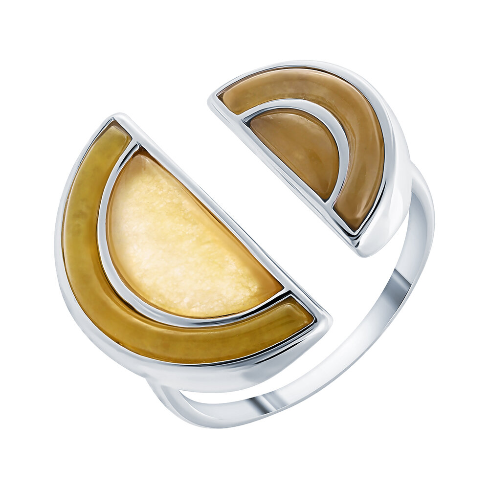 Кольцо, серебро, 925 проба, жадеит