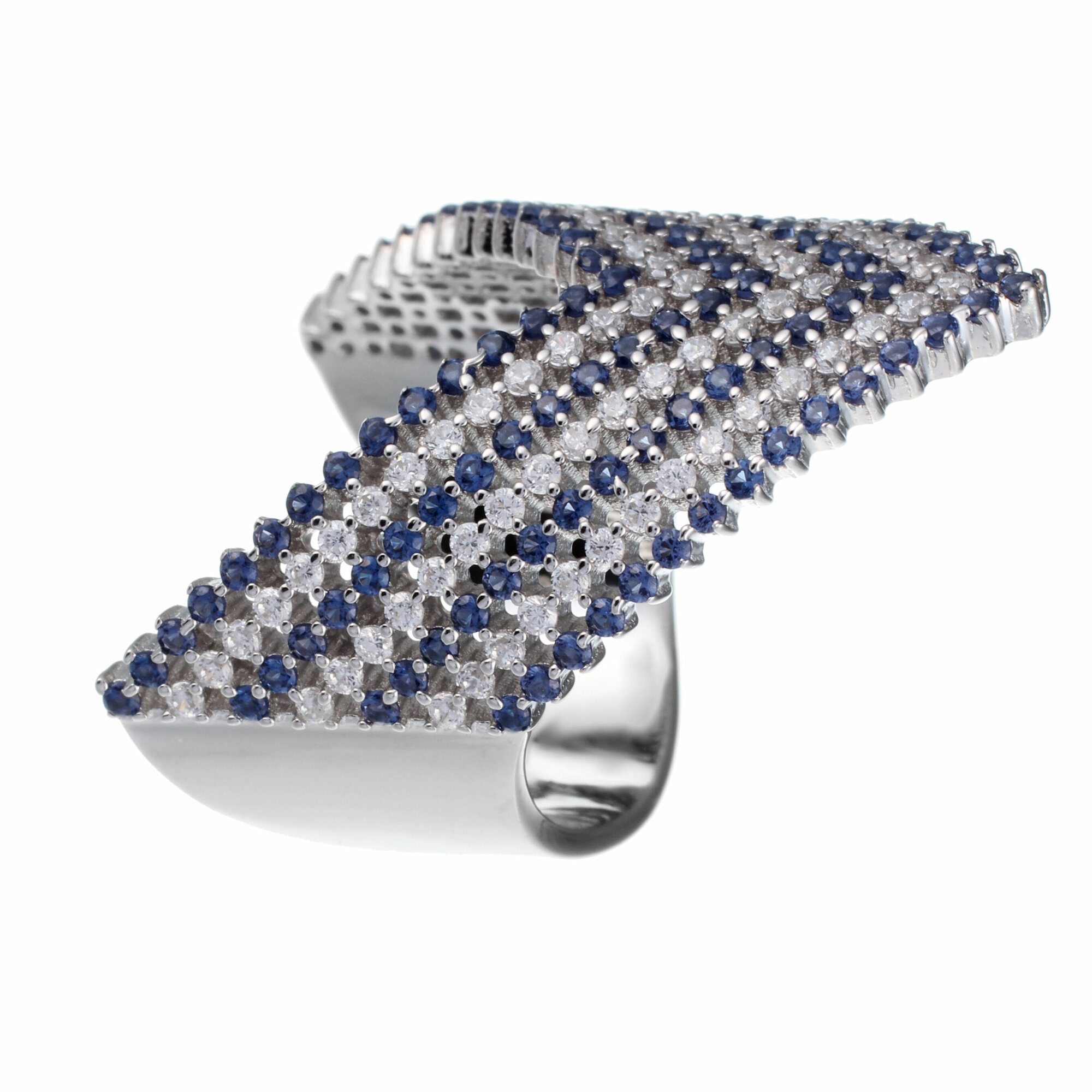 Кольцо, серебро, 925 проба, фианит