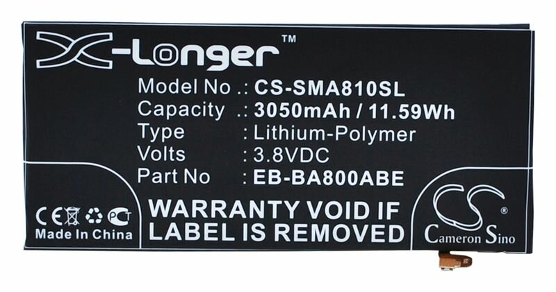 Аккумулятор Cameron Sino CS-SMA810SL для Samsung Galaxy A8 для SM-A800F, SM-A800S