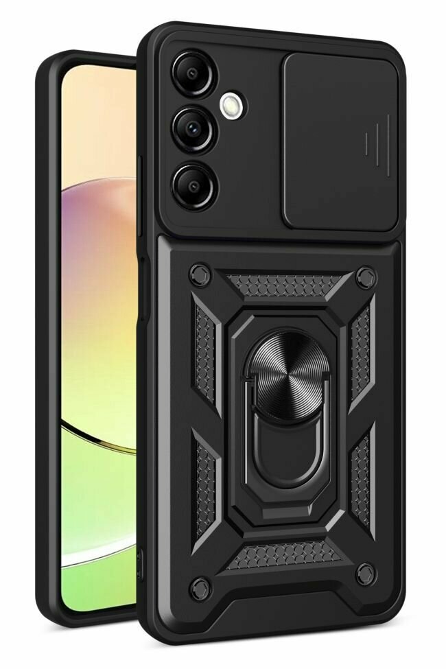 Чехол противоударный armors для Samsung A25 / Самсунг А25 с защитой камеры (Черный)