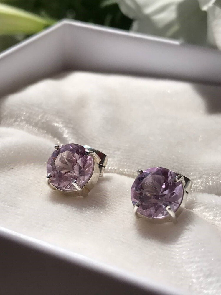 Серьги, аметист