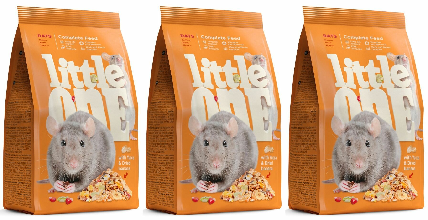 Little One Корм для крыс, 400 г, 3 уп