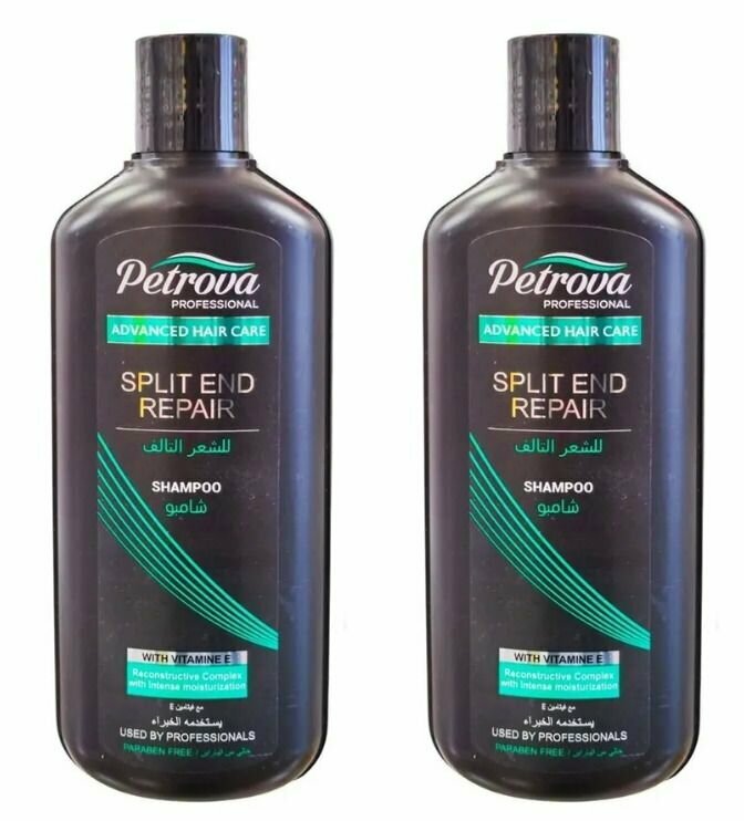 Petrova Профессиональный уход за волосами, Шампунь от секущихся кончиков, 400 мл, 2шт