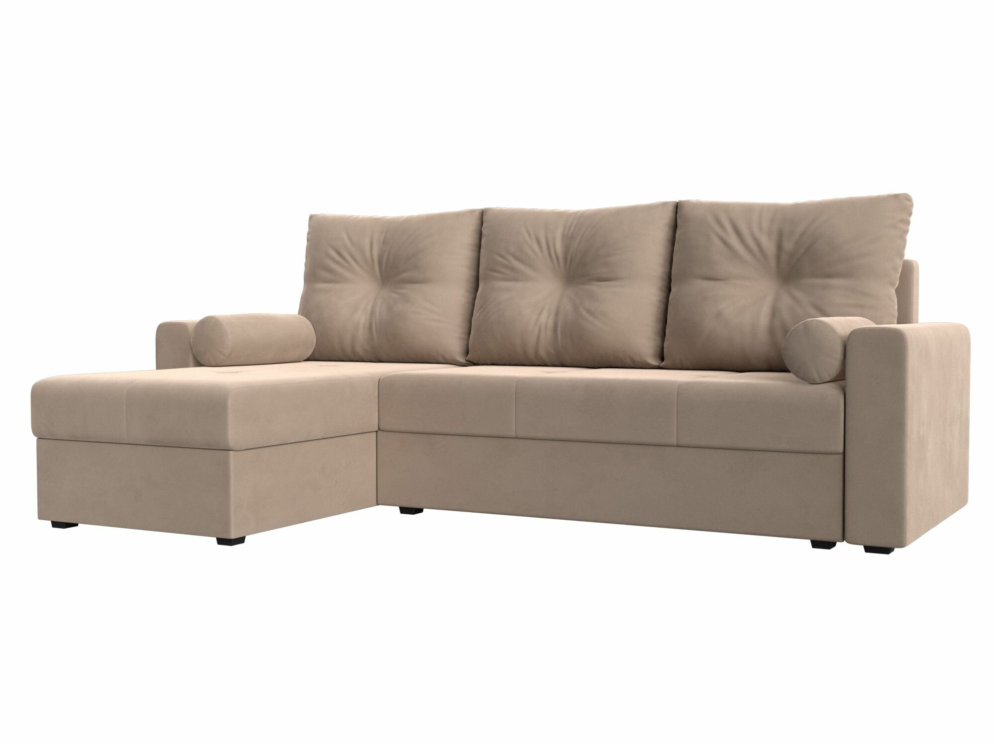 Угловой диван Верона лайт левый угол, Велюр, Модель 114054L