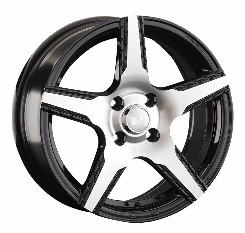 Колесный диск LS LS888 17x7.5" PCD5x114,3 ET35 D73,1 черный глянцевый с полированными лучами