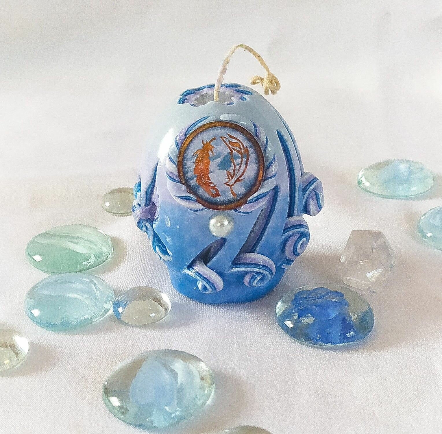 Свеча праздничное яйцо стихия воздуха Selana Rejini