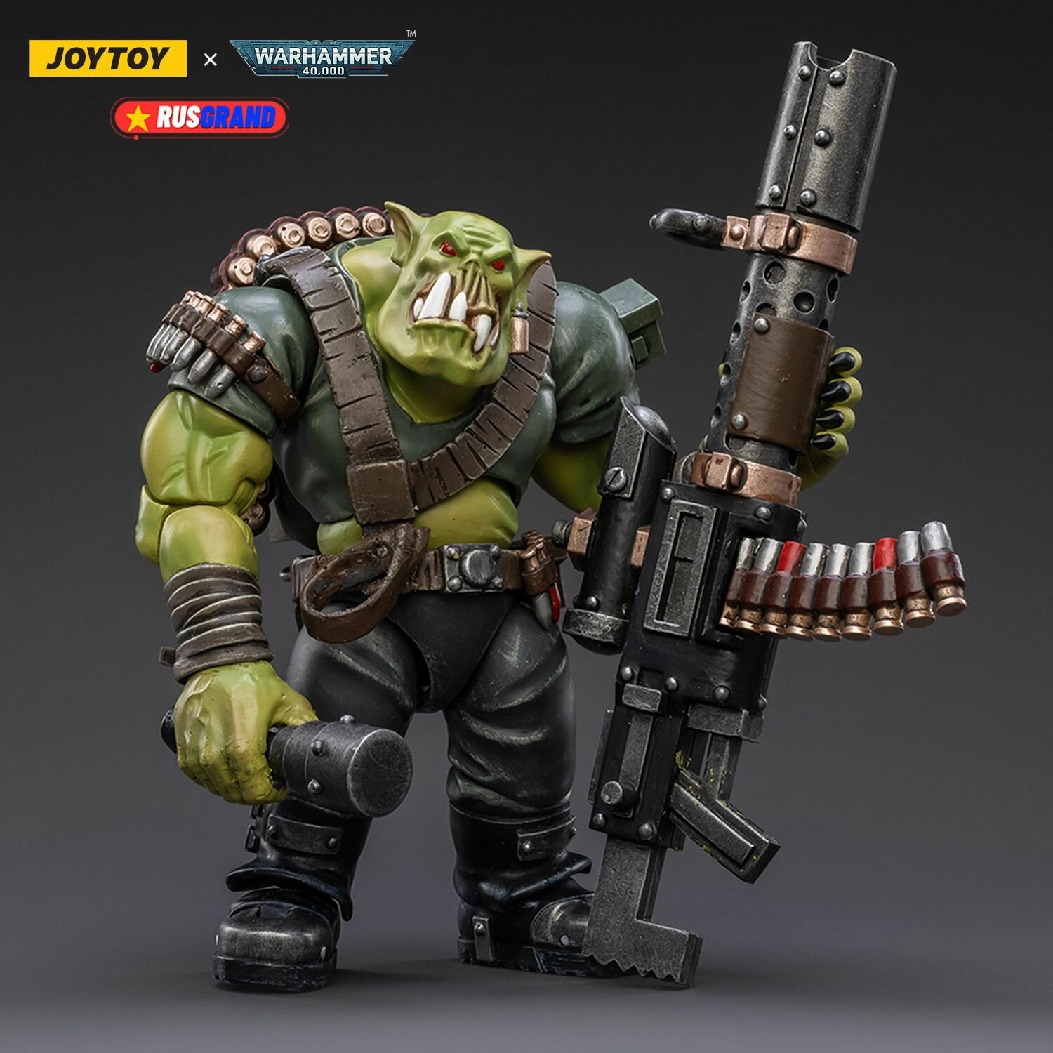 Подвижная фигурка JOYTOY Warhammer 40000 Ork Kommandos Snipa Boy Balrukk