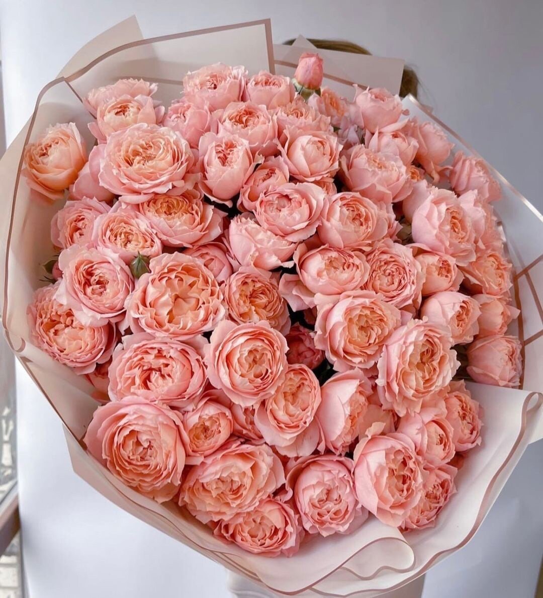 Букет из пионовидной розы кустовой сорта "Джульетта", 19 шт.