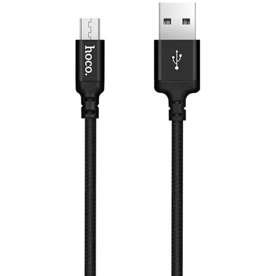 Кабель USB2.0 Hoco AM/MicroUSB, 2А, X14, 2м, черный
