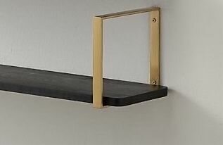 Кронштейн держатель полки 25х25см 1шт без покраски