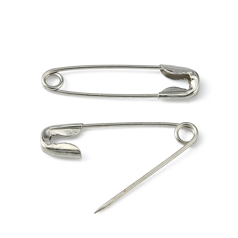 Булавка английская, 20.5х5мм, базовый материал - железо, стального цвета, 10 грамм