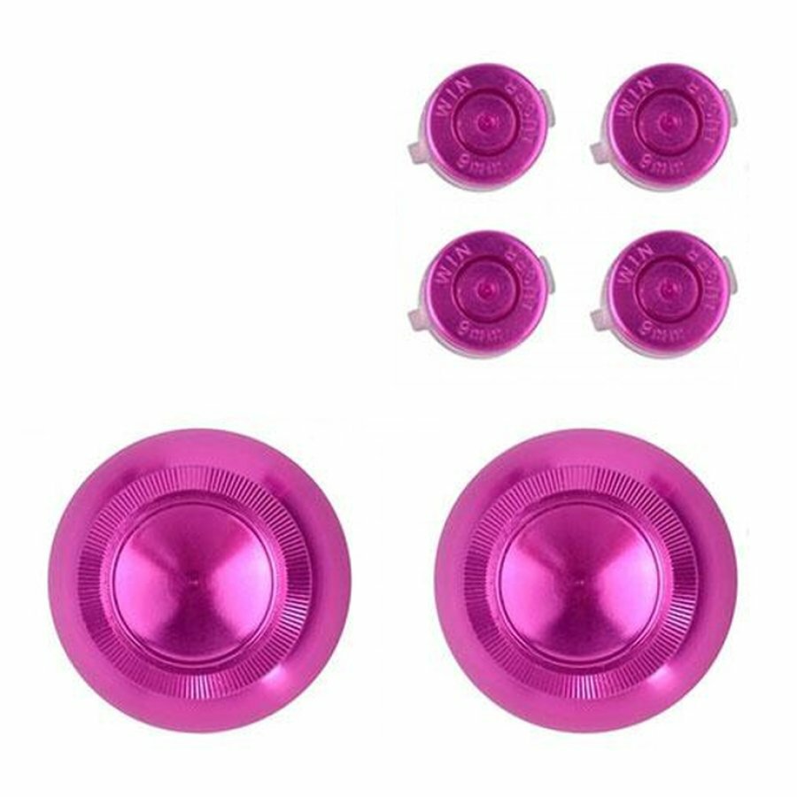 Металлические стики + кнопки для геймпада Розовые 6 в 1 (PS4)