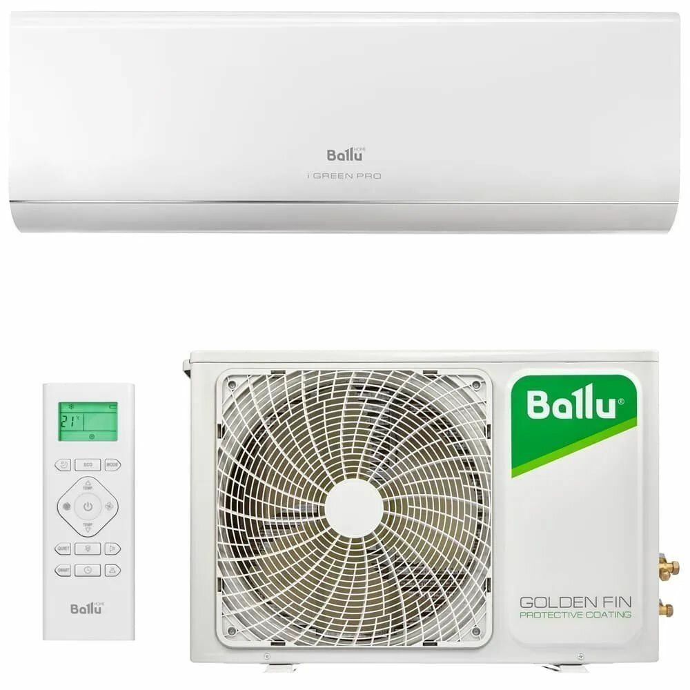 Сплит-система Ballu BSAG-09HN8 iGreen Pro, 25 м², настенная, режим вентиляции, фильтр