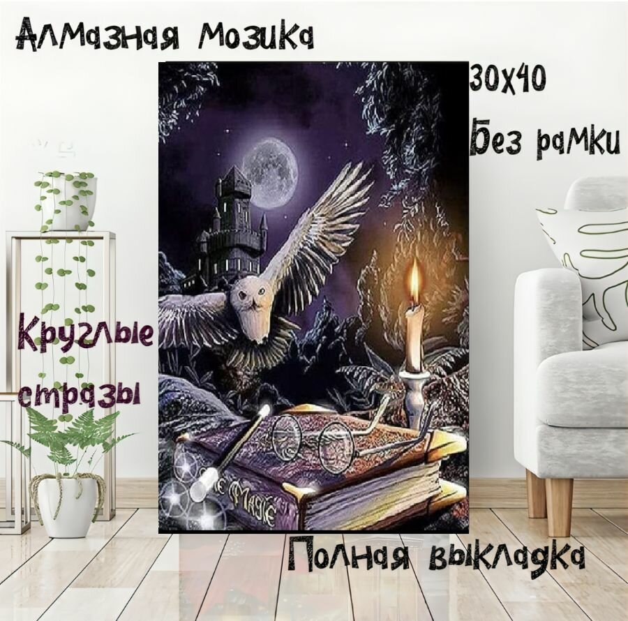 "Алмазная мозаика Букля Гарри Поттера", 30х40 см