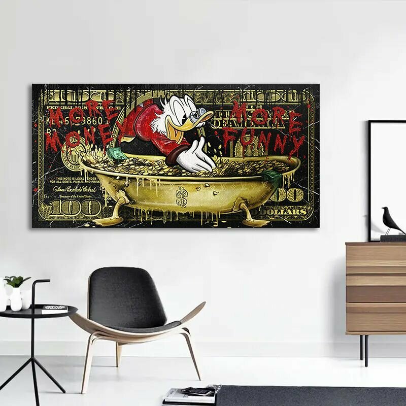 Картина "Мотивация Деньги Успех", 40×80, поп-арт, холст, дерево, на подрамнике