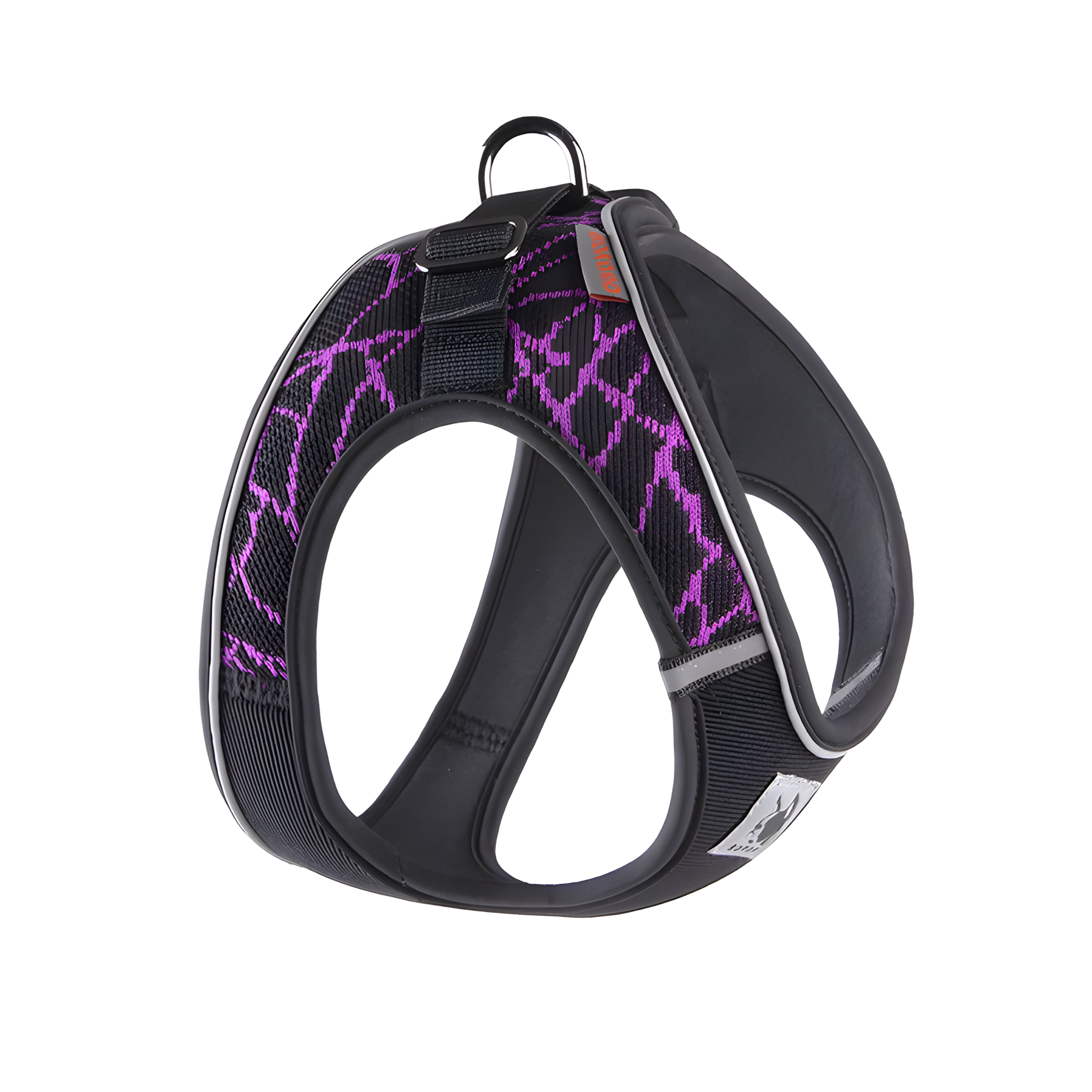 Шлейка прогулочная для собак Bororo, со светоотражающей лентой, фиолетовая, M