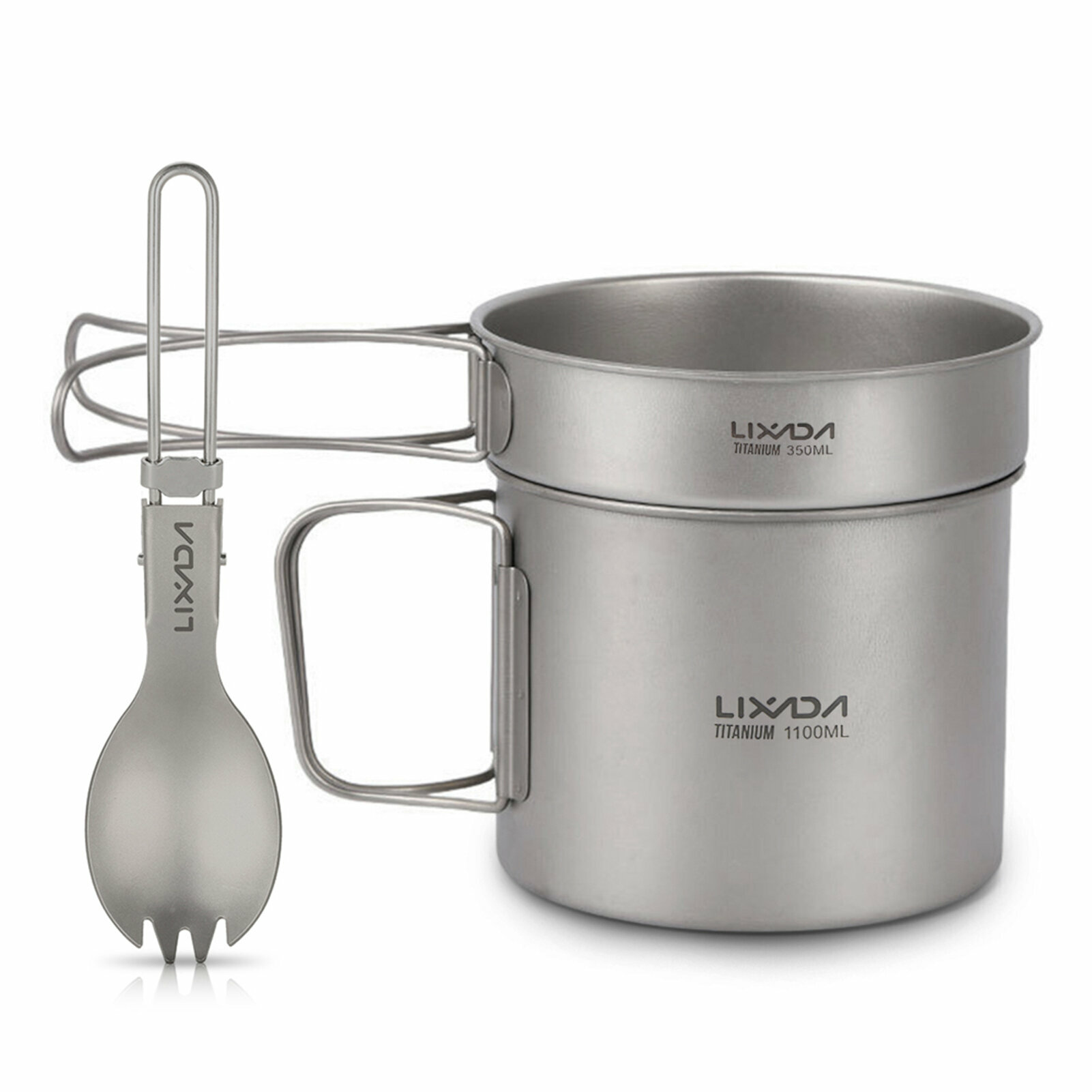 Lixada Ultralight Titanium Cookset Набор посуды для кемпинга на открытом воздухе , Top Sport, Techshow