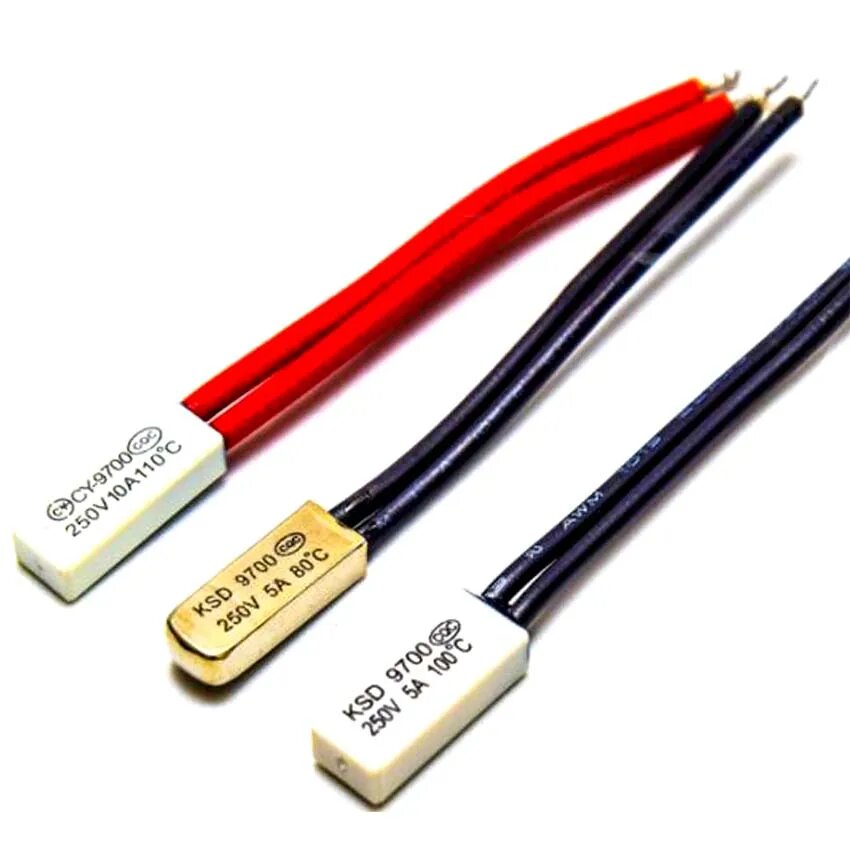 Термостат KSD9700 2 шт. 80 ℃, 5А, Normal Close, Plastics Type