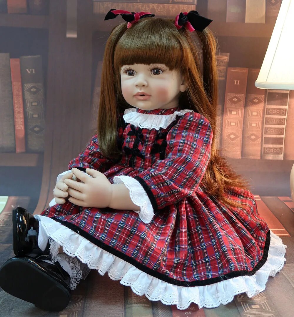 Силиконовая кукла реборн 55/60 см, 60cm cloth body doll, blue eyes
