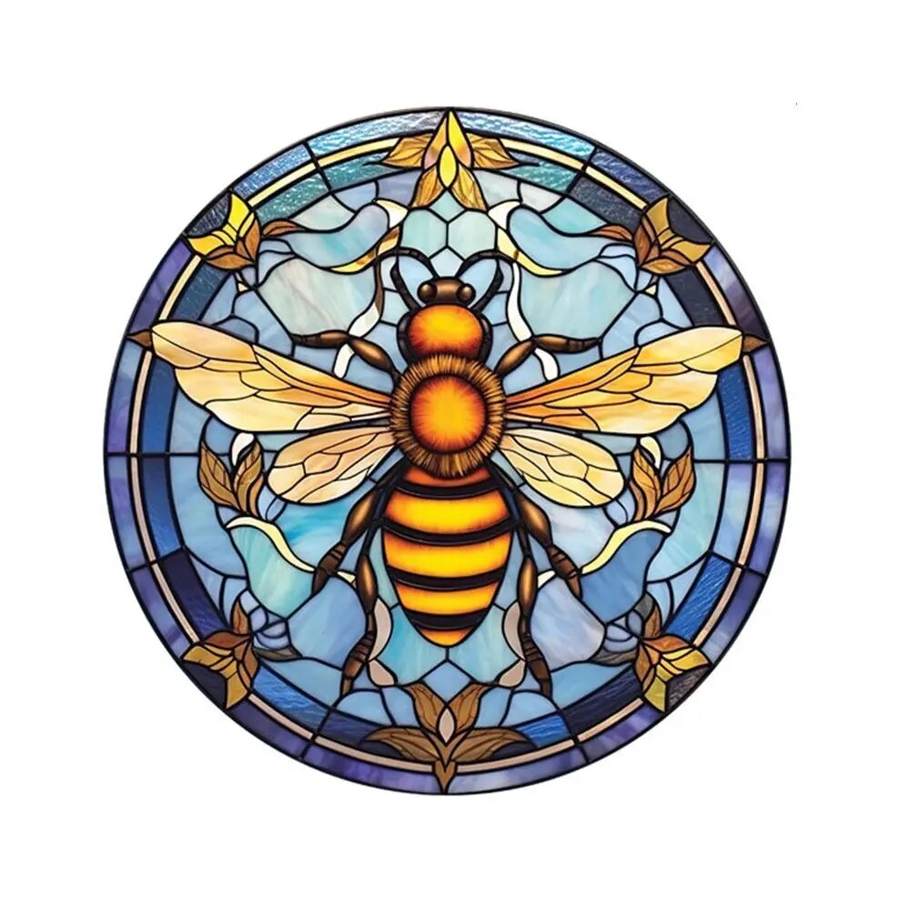 Электростатические наклейки для окон ПВХ колибри, пчела, бабочка 01