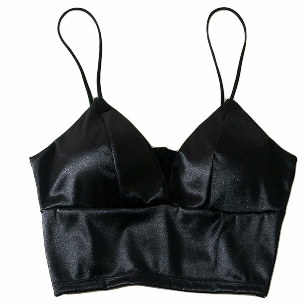 Бюстгальтер, Глубокое v обернутое лифчиком с поддержкой для груди и вставками-черное,1 штука