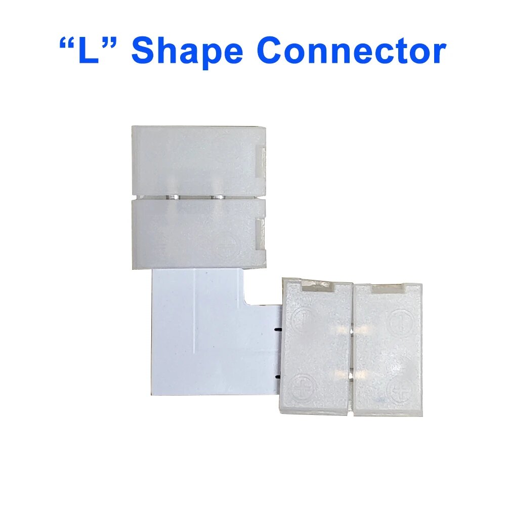 Разъемы для светодиодной ленты L-образные 2-5 контактов 2Pin, 10PCS, L Connector