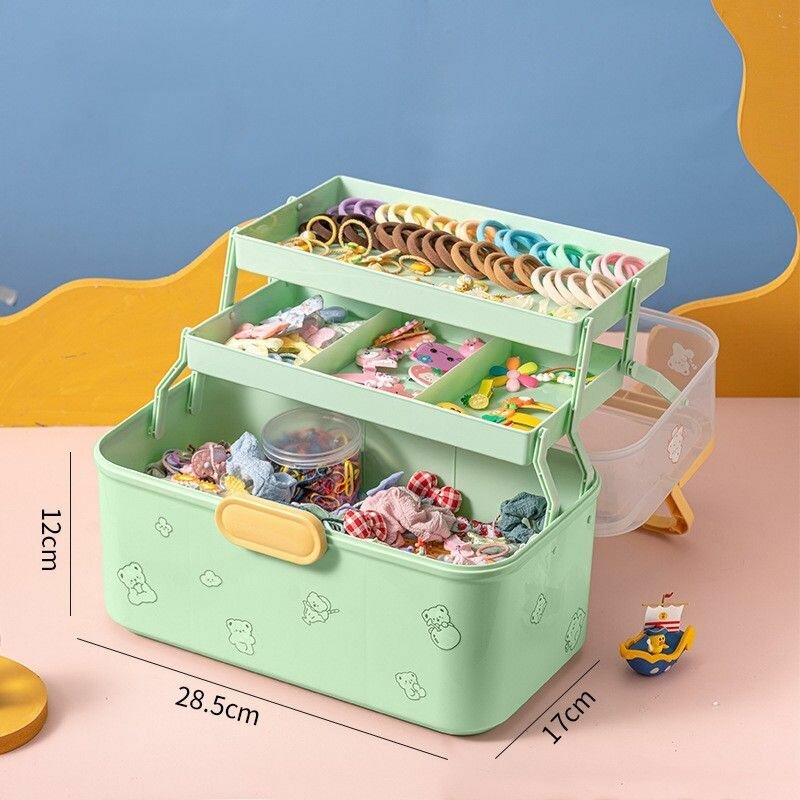 Бокс для хранения детских аксессуаров / Органайзер для резинок и заколок