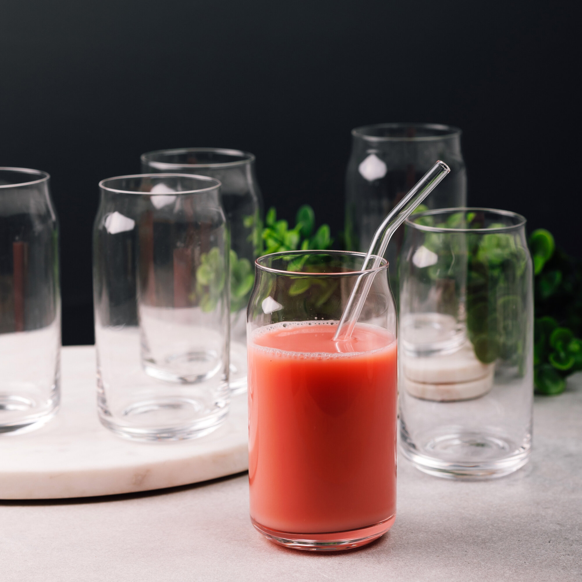 Набор стаканов для пива и коктейля 460 мл 6 шт хрустальное стекло MGline Line